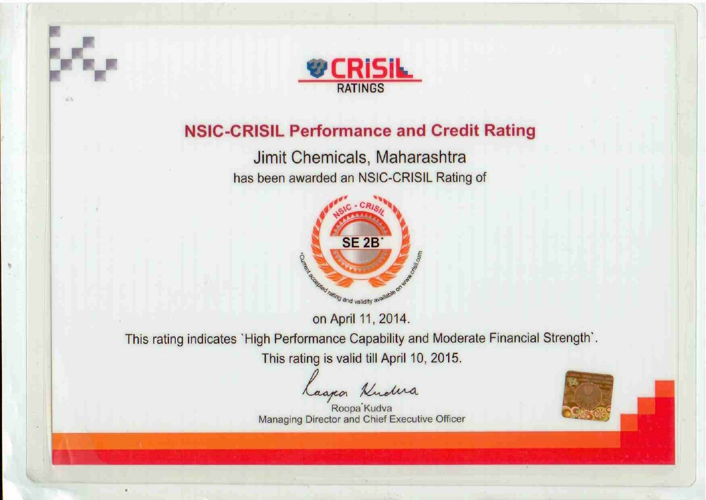 Certificates - Ketan Chemicals